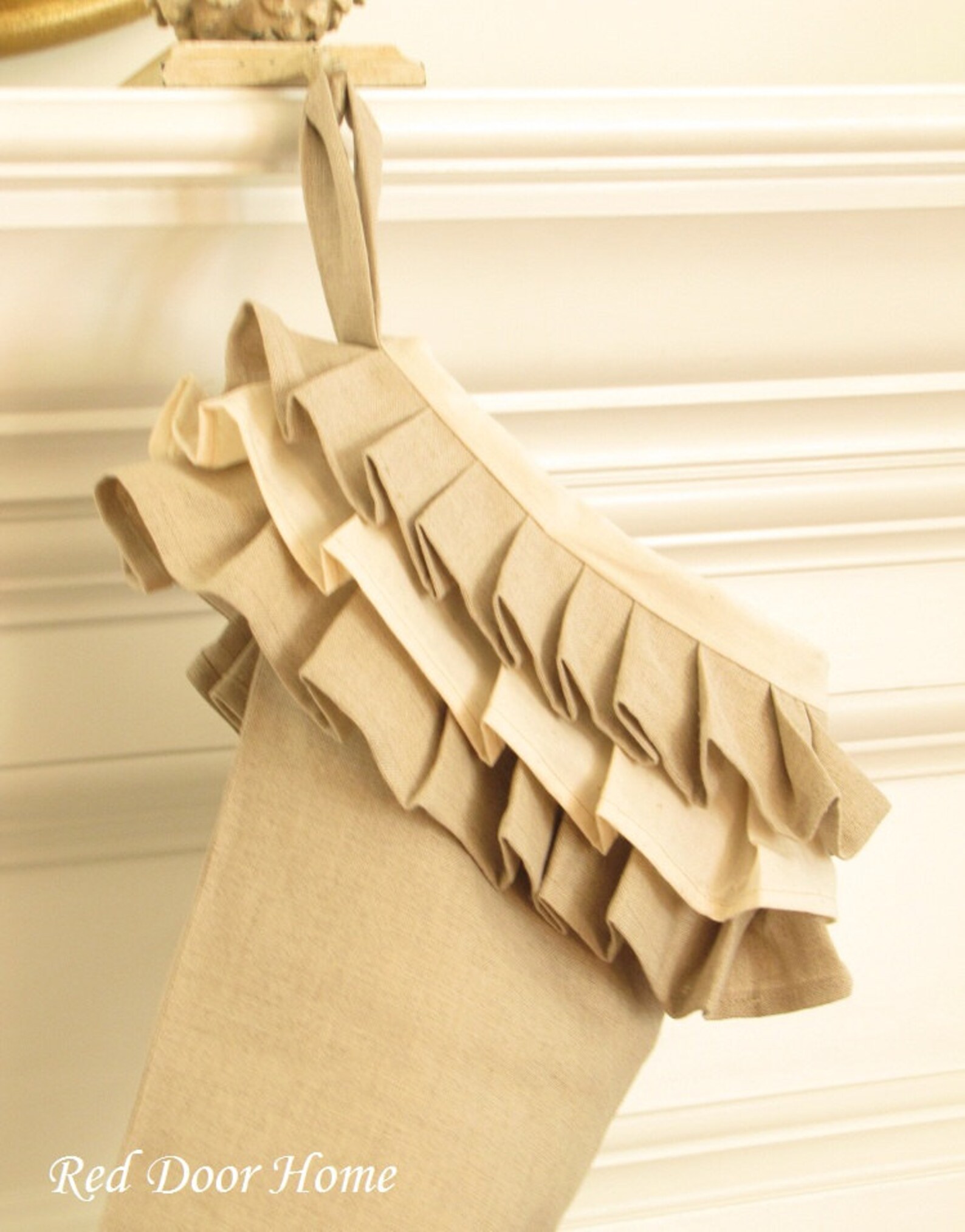 Linen Christmas Stocking Stockings Ruffle Top Better Homes and | Etsy