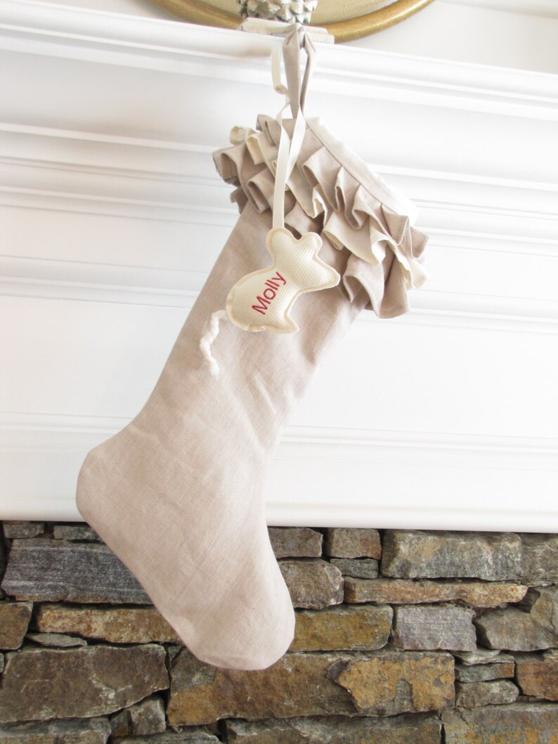 Personalized Cat Christmas Stocking Embroidered Tag Pet Label | Etsy