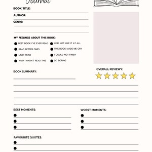 Reading Challenge Journal Printable Digital Download Set & Achieve Your ...