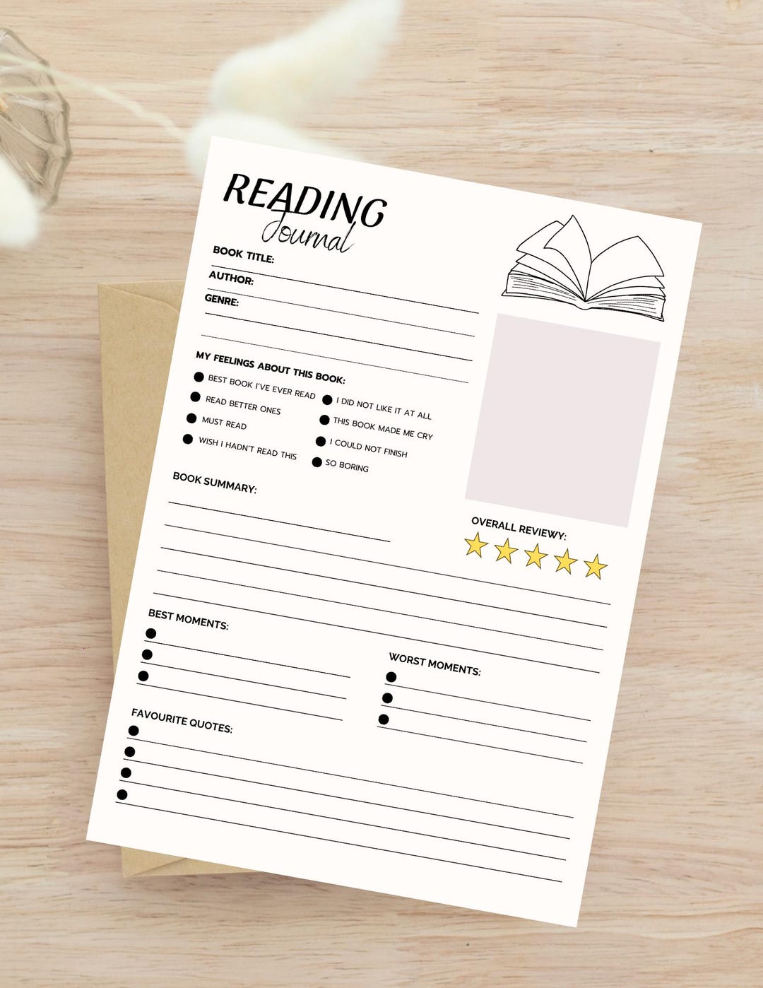 Reading Challenge Journal Printable Digital Download Set & Achieve Your ...