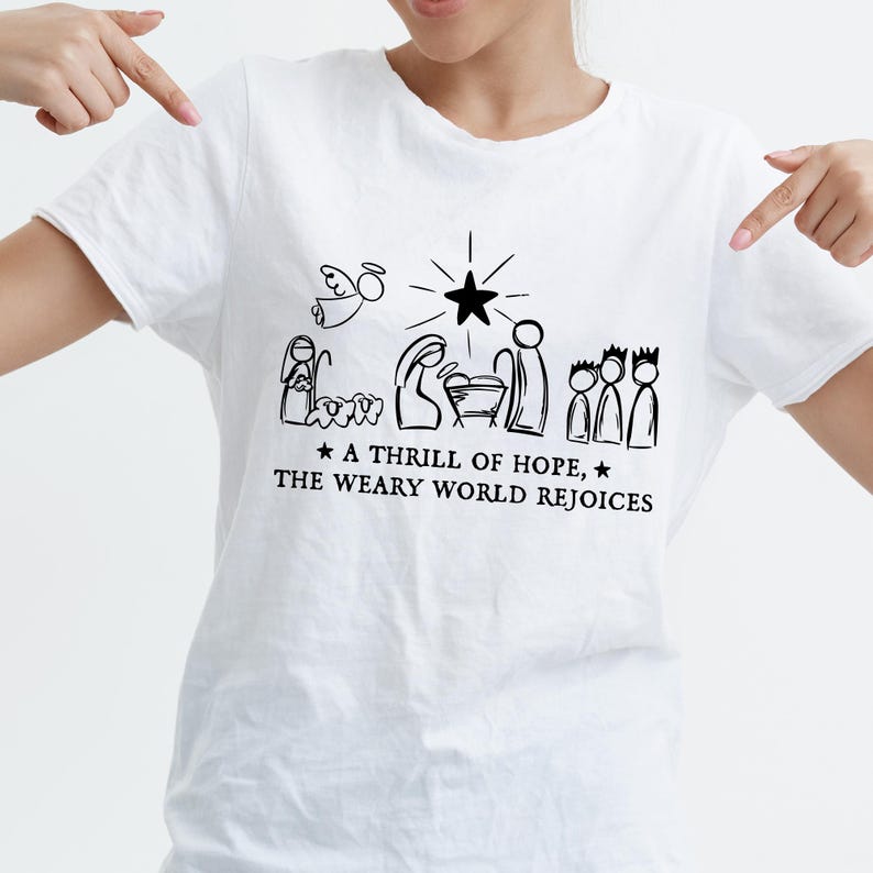 Nativity Scene SVG PNG: Christmas Hope Design (digital Download) - Etsy