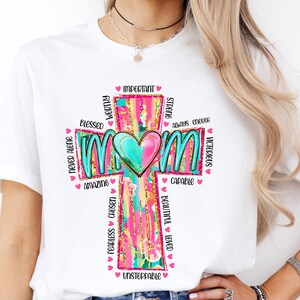 Christian Mom Cross PNG: Faith Heart Graphic (digital Download) - Etsy