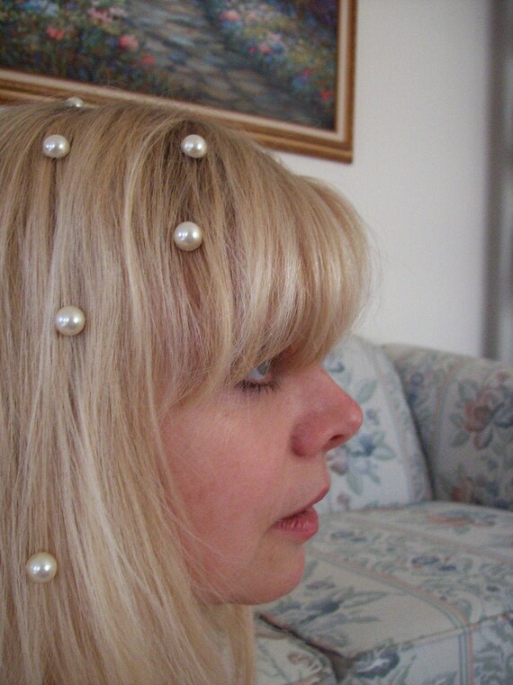 Floating hair pearls set of 10 wedding bridal prom hair | Etsy