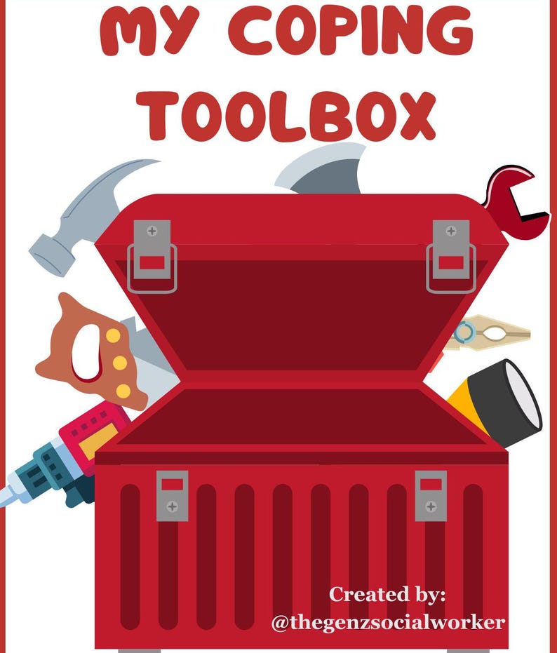 Kids Coping Skills Toolbox: Therapy & Calming Worksheets for Children ...