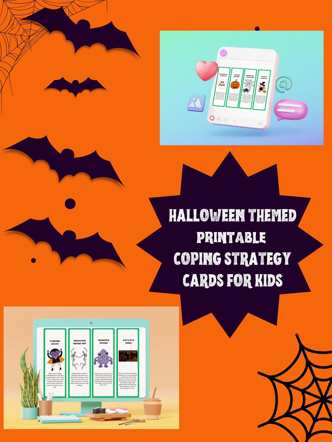Halloween Coping Cards for Kids | Therapist & Counselor Resource ...