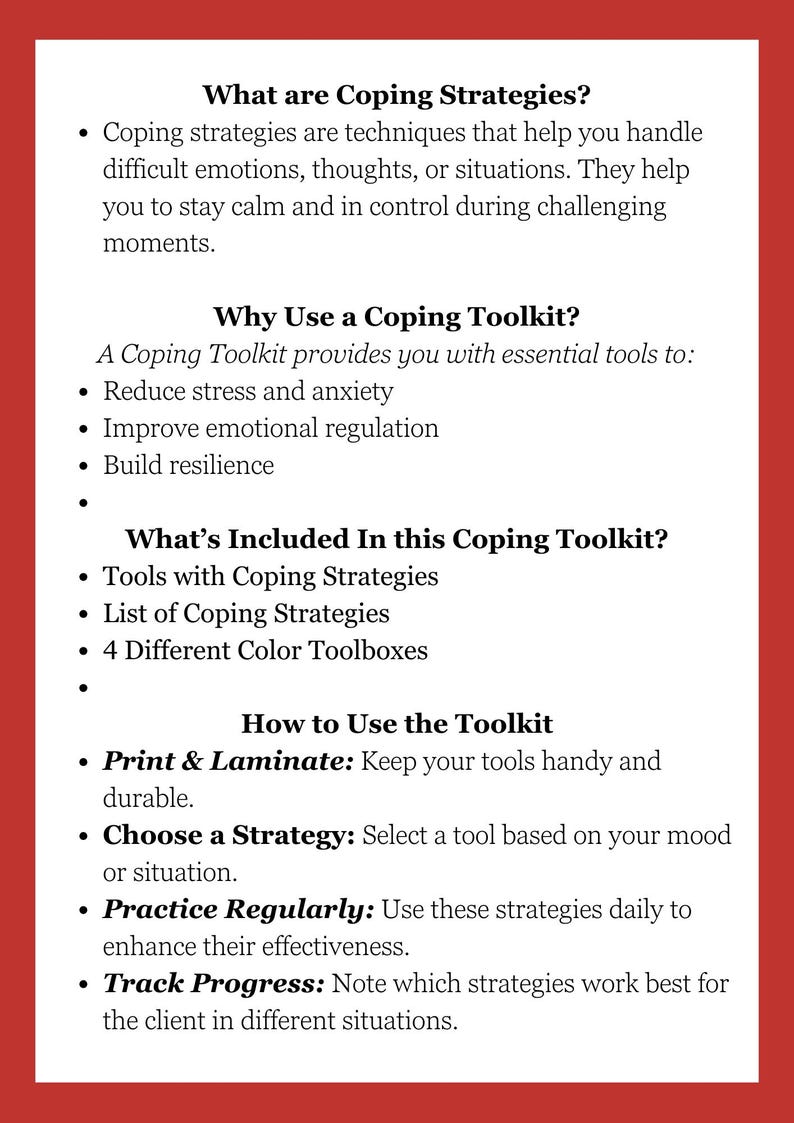 Coping Skills Toolbox, Play Therapy, Therapy Worksheets, Therapy ...