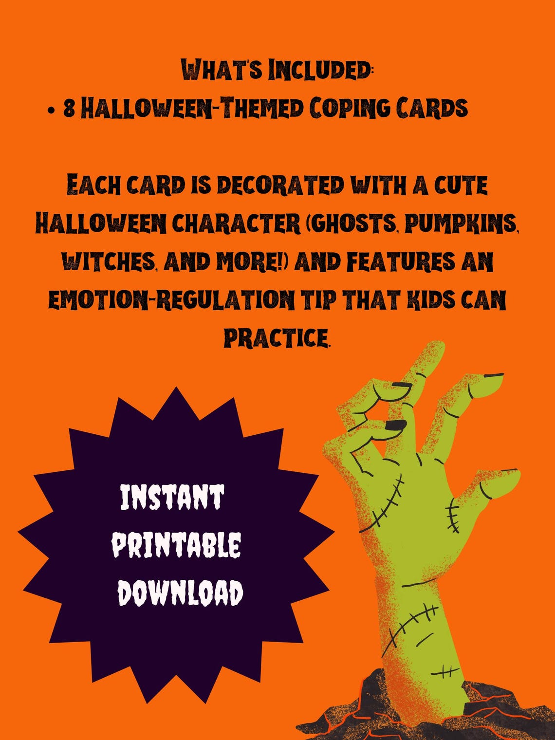 Halloween Coping Cards for Kids | Therapist & Counselor Resource ...