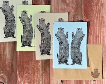 Otter Note Cards - Etsy