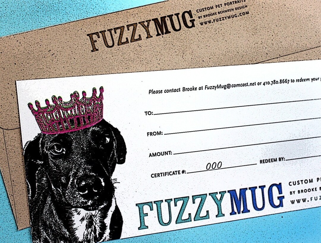 Fuzzybucks 25 Gift Certificate - Etsy