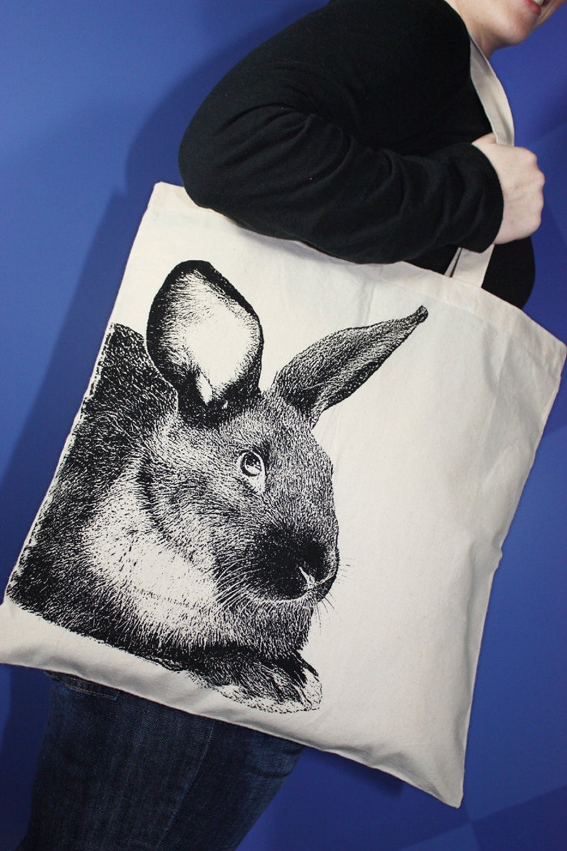 Rabbit Tote Bag Rabbit Bag Bunny Tote Bunny Bag Tote Bag | Etsy