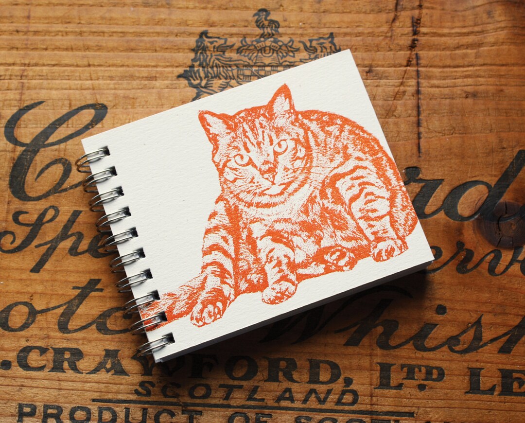 Cat Mini Journal, Animal Mini Notebook, Cat Notebook, Diary, Gift for ...