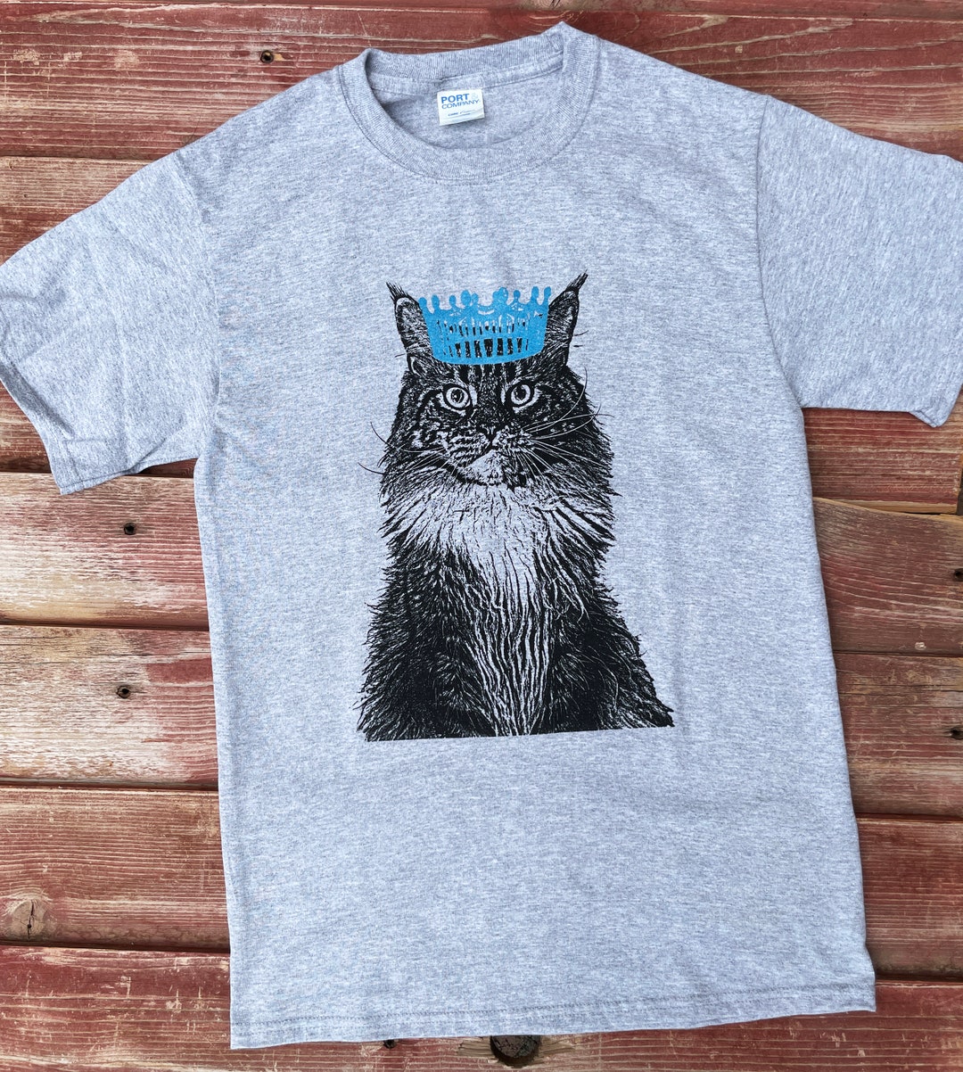 Maine Coon Cat Shirt, Maine Coon Shirt, Cat Shirt, Cat With Crown, Cat ...