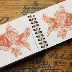 Goldfish Mini Journal, Fish Notebook, Goldfish Pocket Notebook - Etsy