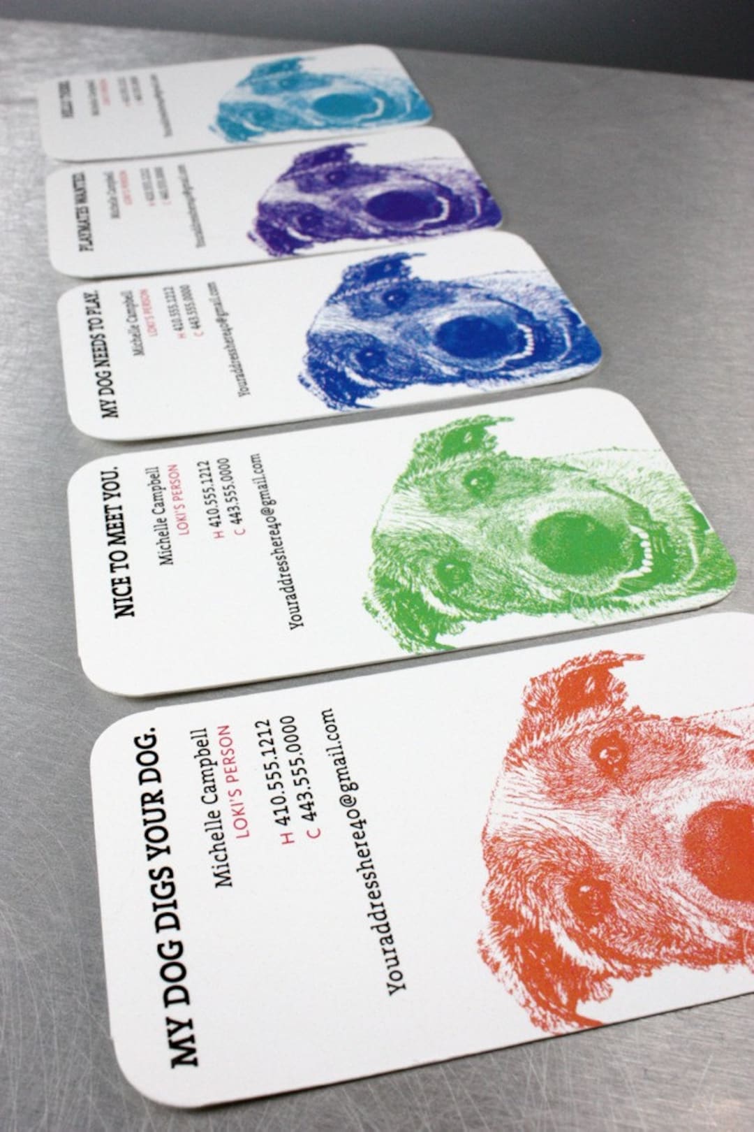 Custom Pet Portrait PLUS 20 Doggie Calling Cards - Portrait Package - Etsy