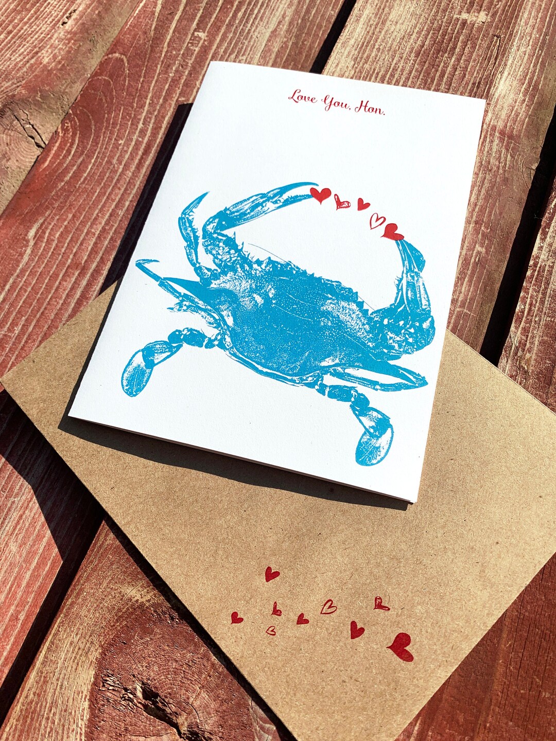 Setof 4 Crab Cards, Crab Love, Baltimore Card, Blue Crab Card, Love You ...