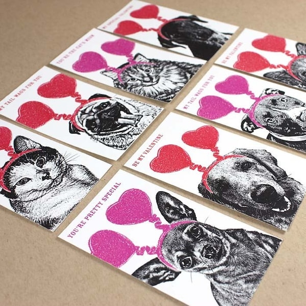 Mini Valentine Cards - Etsy