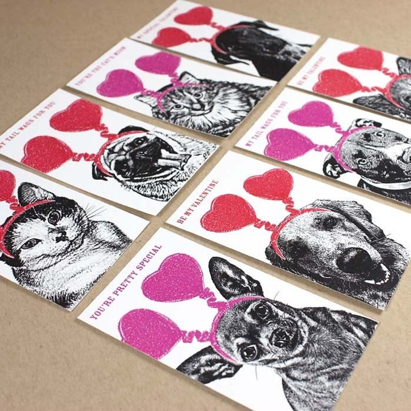 Mini Valentine Cards - Etsy