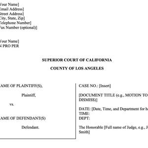 Answer to Lawsuit Template - Made by Lawyers for You - California Legal ...