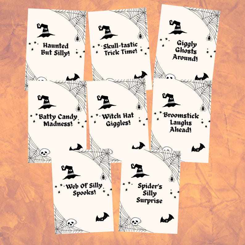 Printable Halloween Joke Cards for Kids | Classroom Handouts (digital ...
