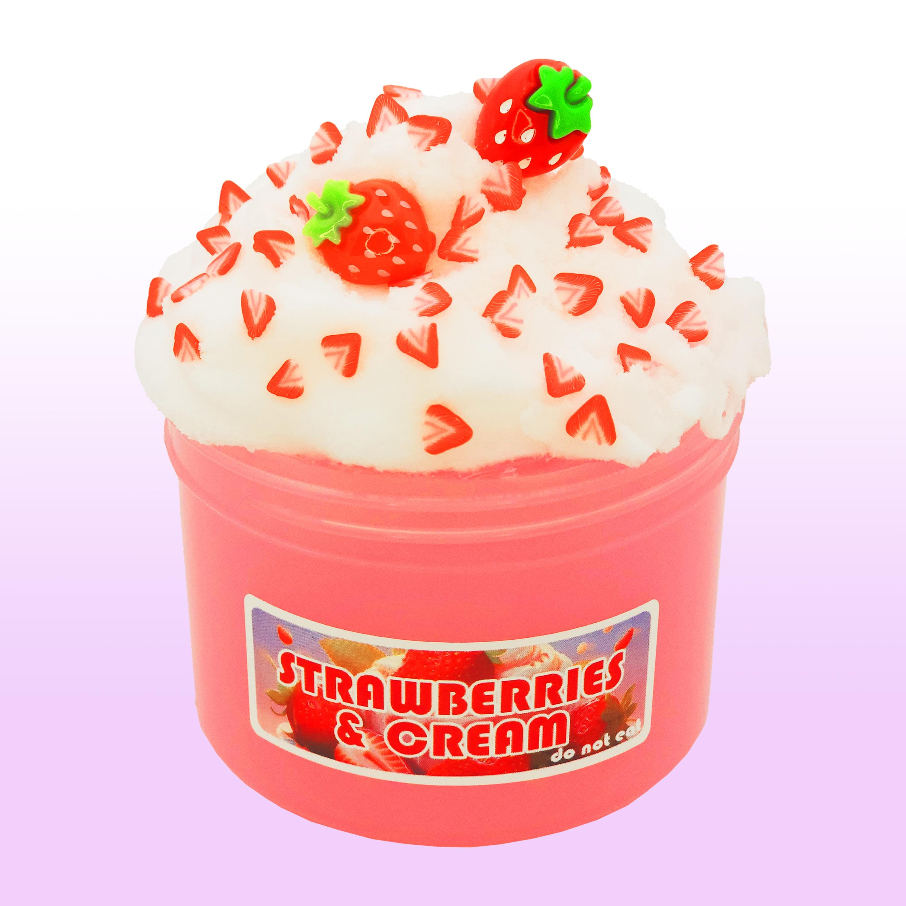 Strawberries & Cream Slime - Etsy