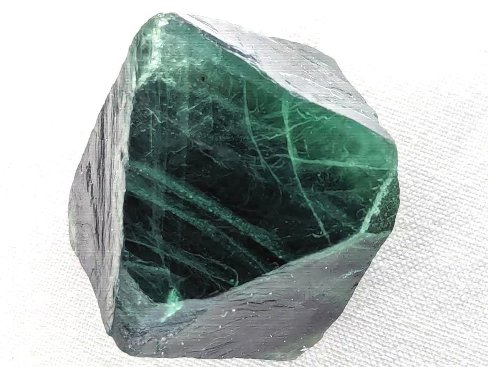 Fluorite Octahedron Natural Geometric Formation Crystals- Blue-green (4 ...