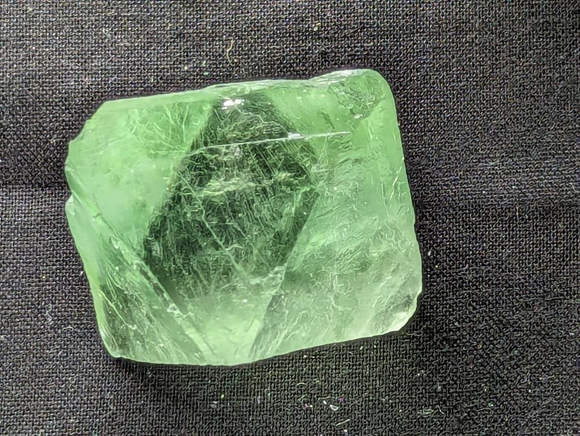 Fluorite Octahedron Natural Geometric Formation Crystals- Translucent ...