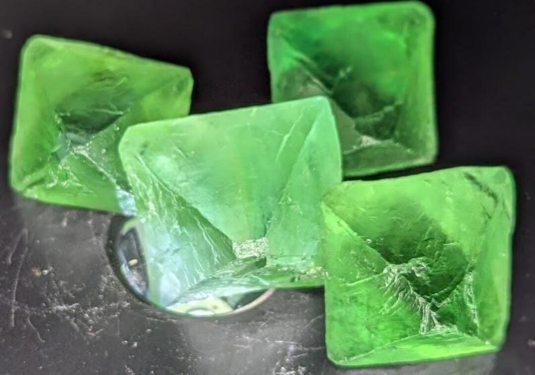 Fluorite Octahedron Natural Geometric Formation Crystals- Translucent ...