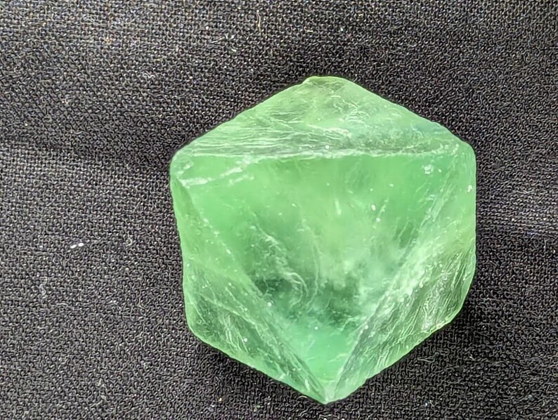 Fluorite Octahedron Natural Geometric Formation Crystals- Translucent ...
