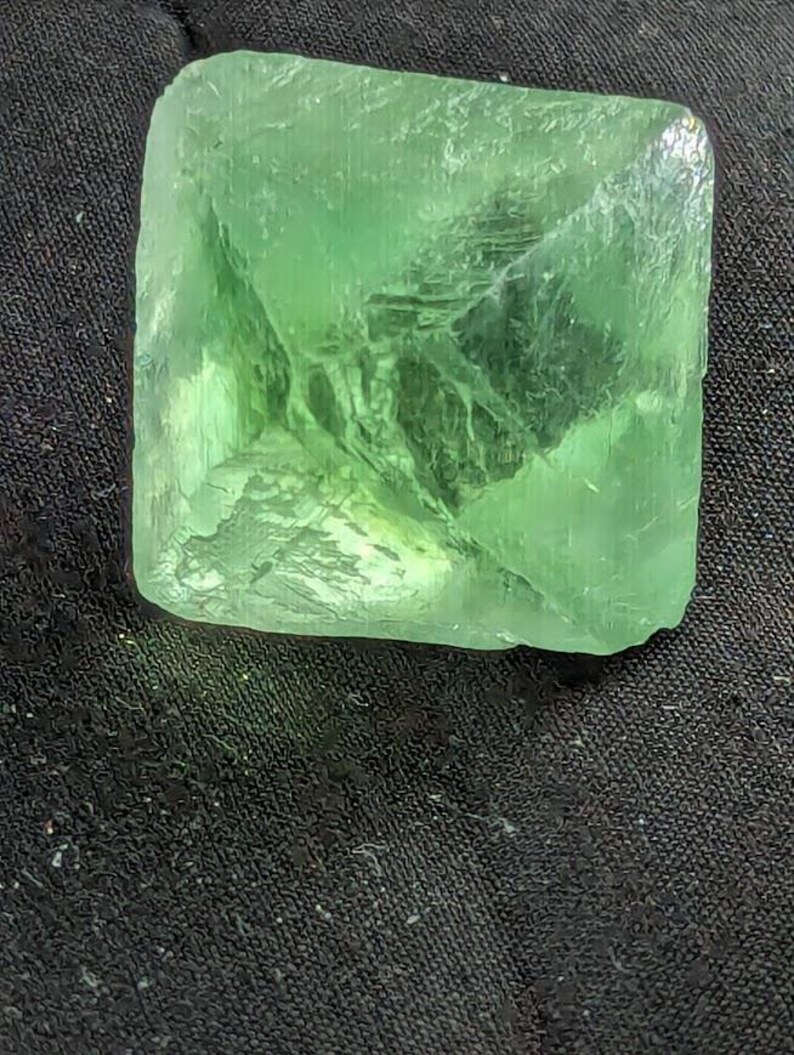 Fluorite Octahedron Natural Geometric Formation Crystals- Translucent ...