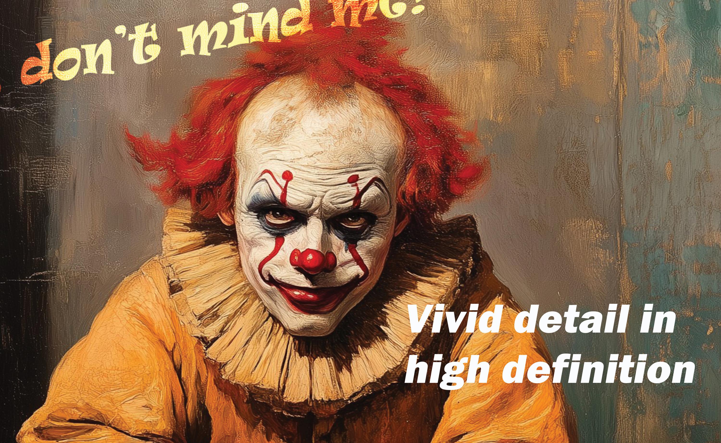 Funny Clown on Toilet Oil Painting - Bathroom Art (digital Download) - Etsy