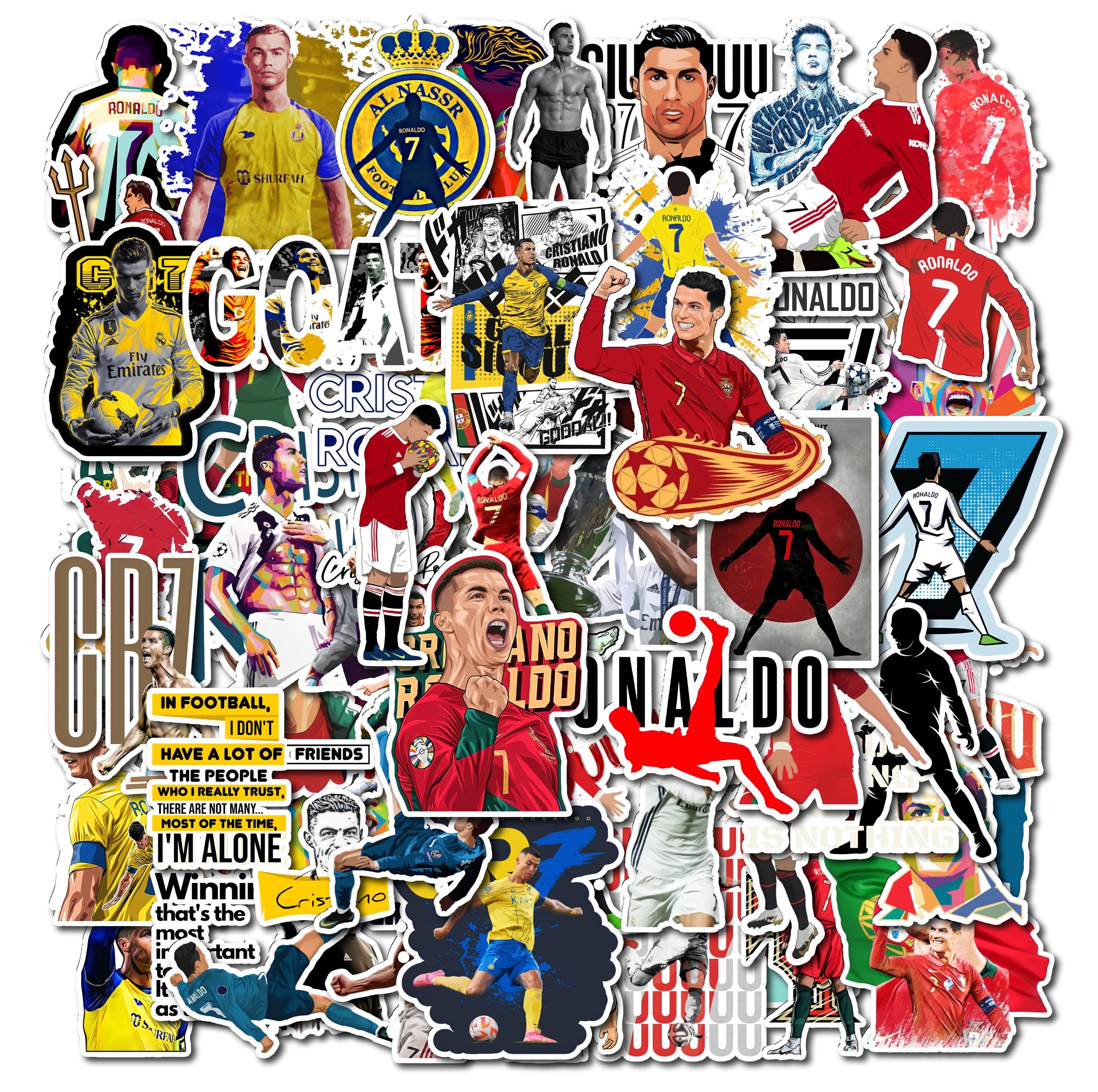 60PCS Cristiano Waterproof Ronaldo Vinyl Stickers – Soccer Legend ...