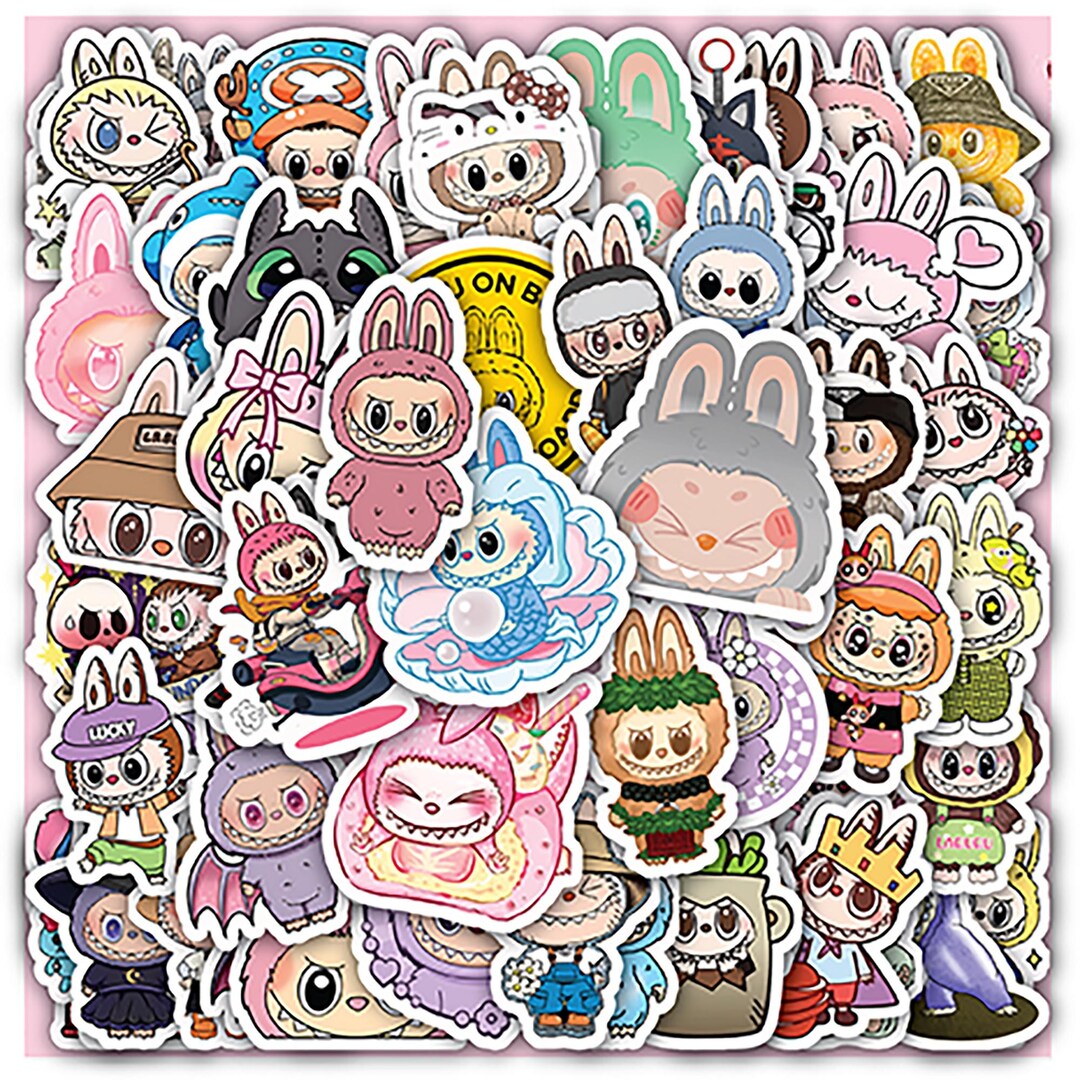 Labubo Stickers Sheet – Anime Vinyl Decals for Gift,laptop,water Bottle ...