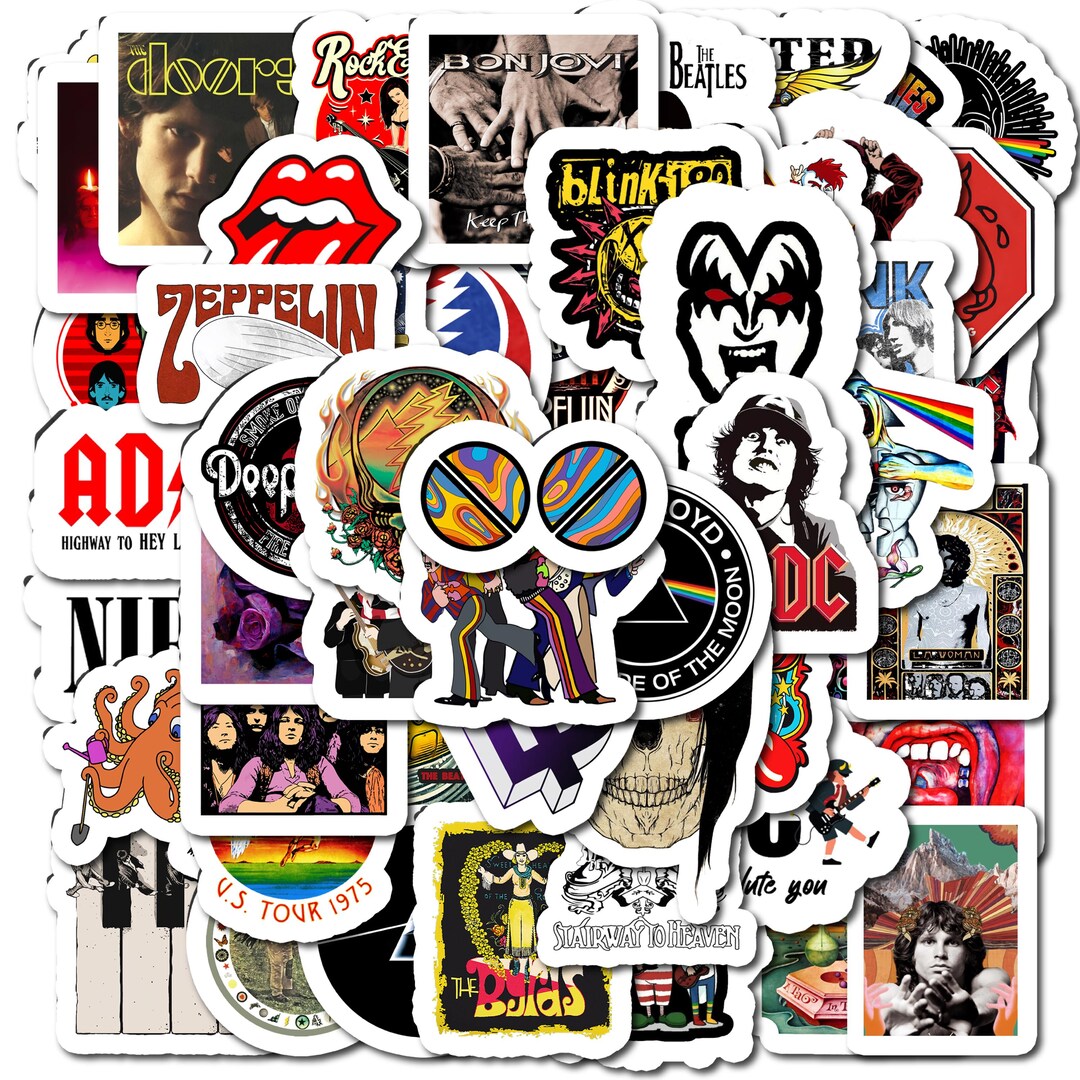 60PCS Legendary Rock Band Waterproof Vinyl Stickers – Iconic Music ...