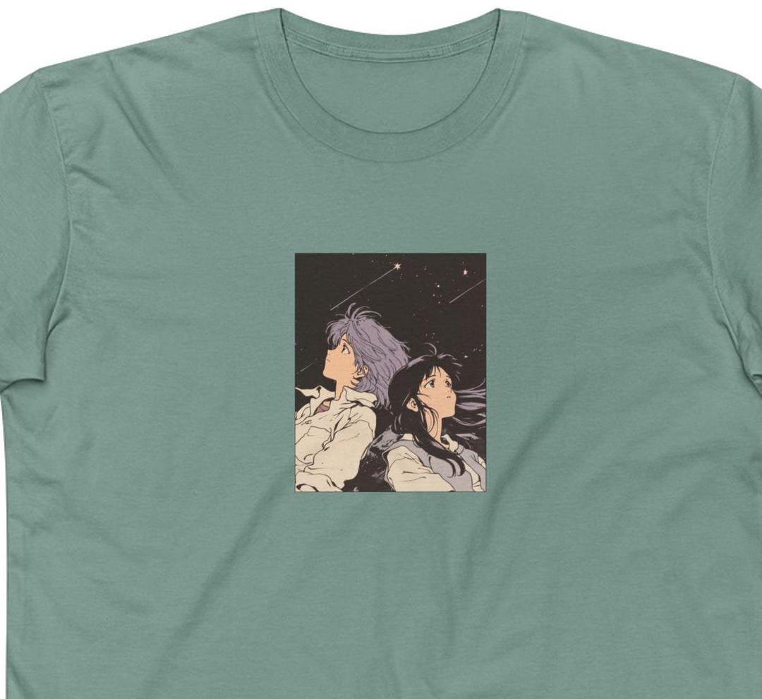 Retro Anime T-shirt, Anime Couple, Lofi Nostalgia, Night Sky, 90's ...