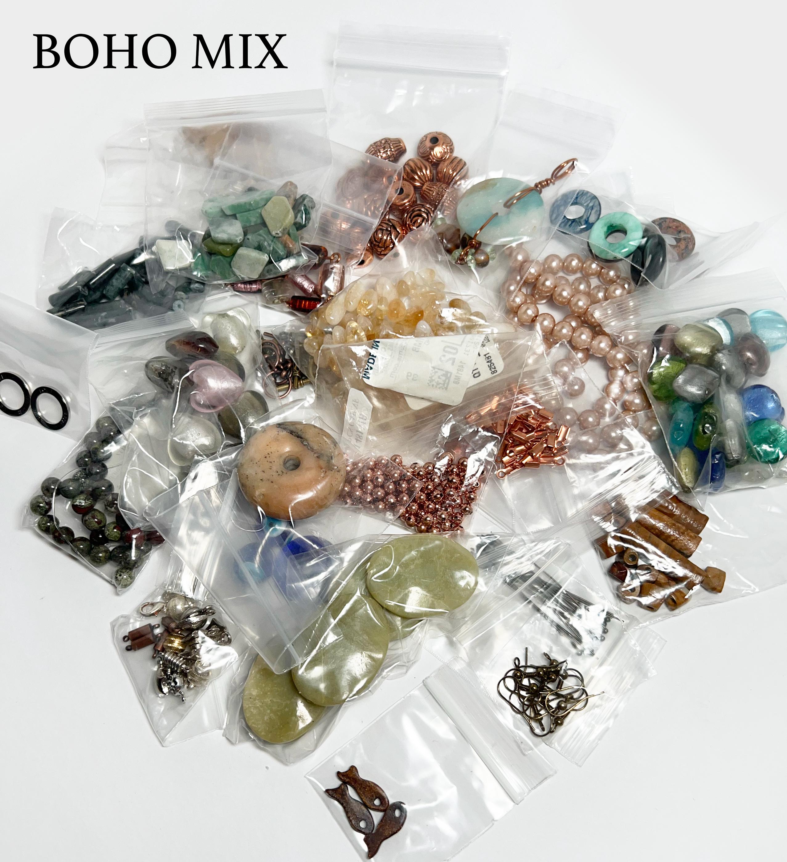 Mixed Destash Jewelry Supplies Beads Findings Charms Gemstones Grab Bag ...