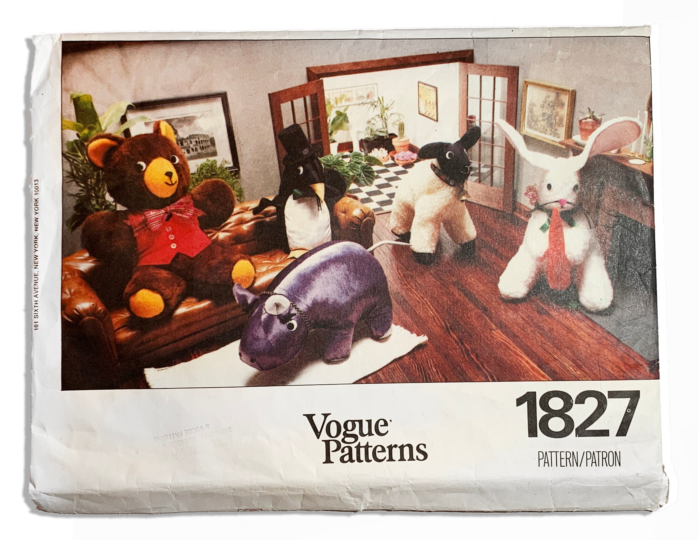 Vogue 1827 Plush Stuffed Animal Toys Pattern - Etsy
