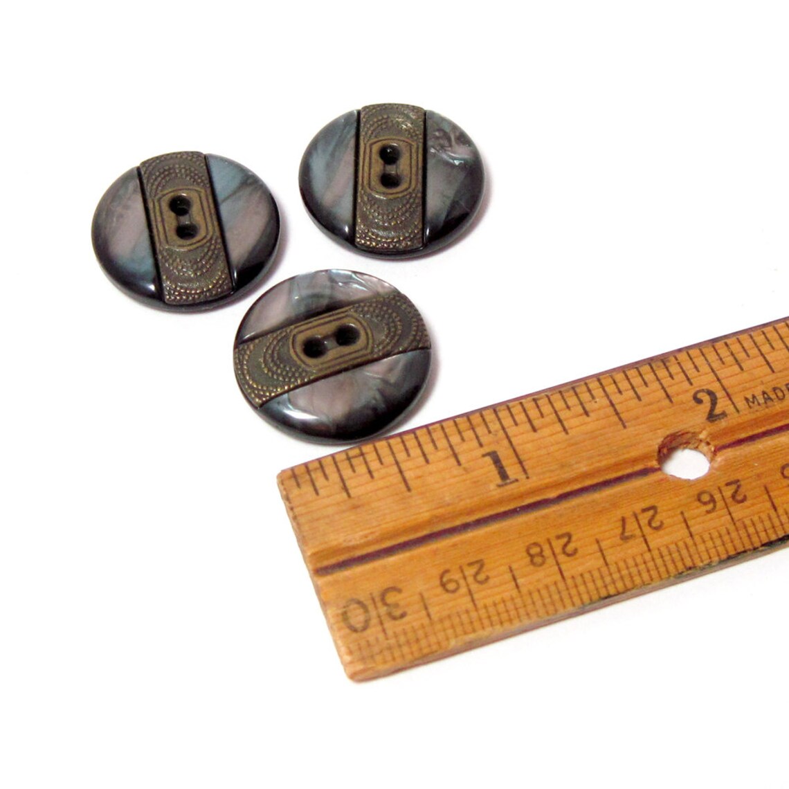 Rare Vintage Art Deco Celluloid Abalone Shell and Brass or Bronze ...