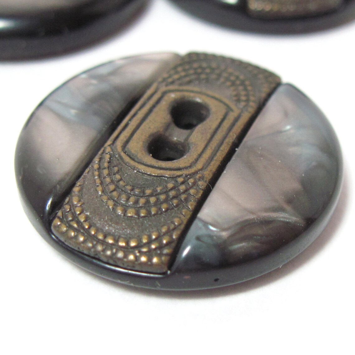 Rare Vintage Art Deco Celluloid Abalone Shell and Brass or Bronze ...