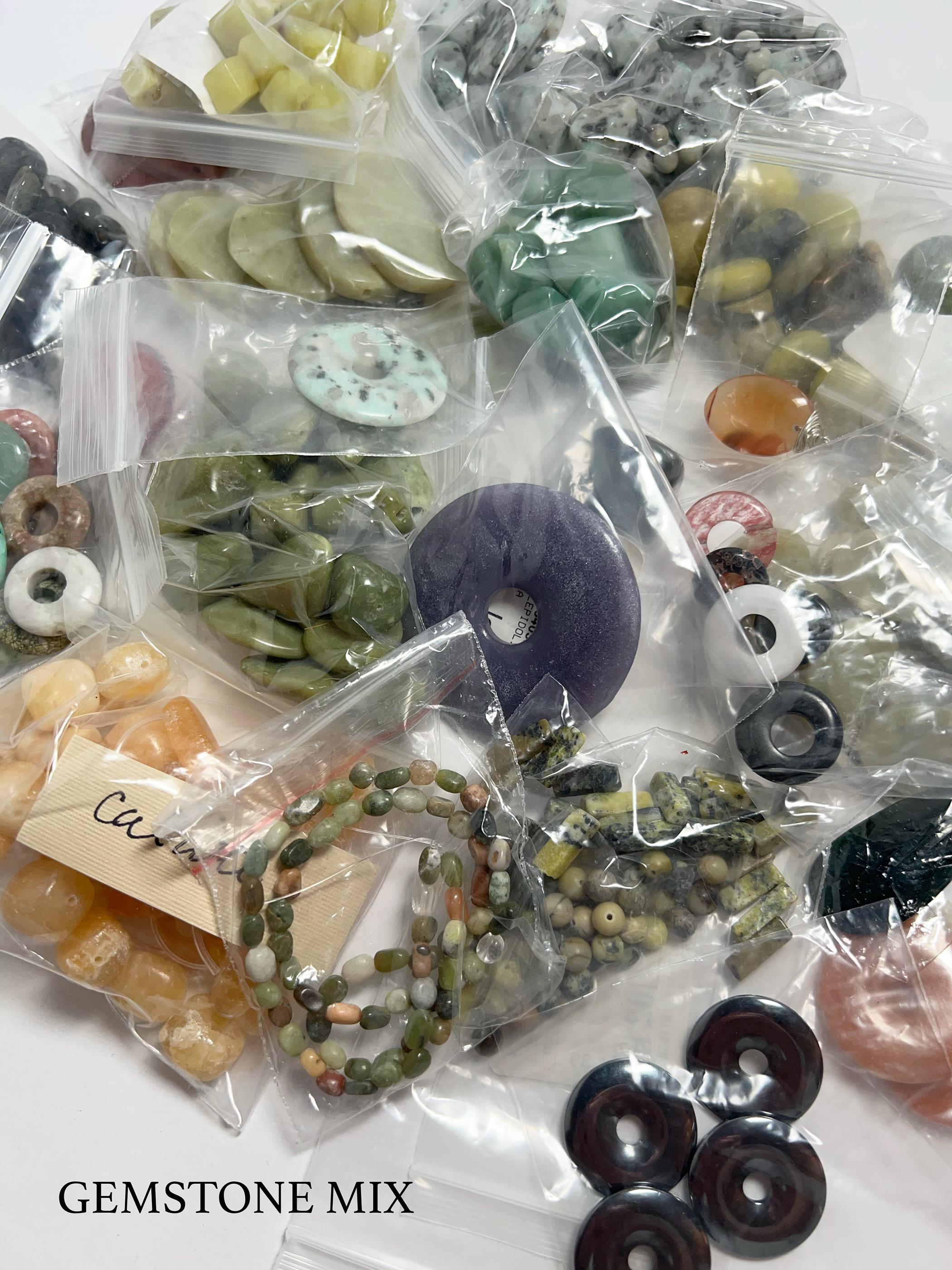 Mixed Destash Jewelry Supplies Beads Findings Charms Gemstones Grab Bag ...
