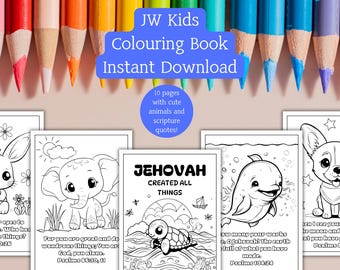 JW Kids Coloring Pages, Jehovah Created All Things, Family Worship Idea ...