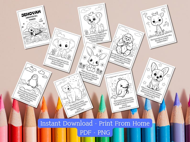JW Kids Coloring Pages, Jehovah Created All Things, Family Worship Idea ...