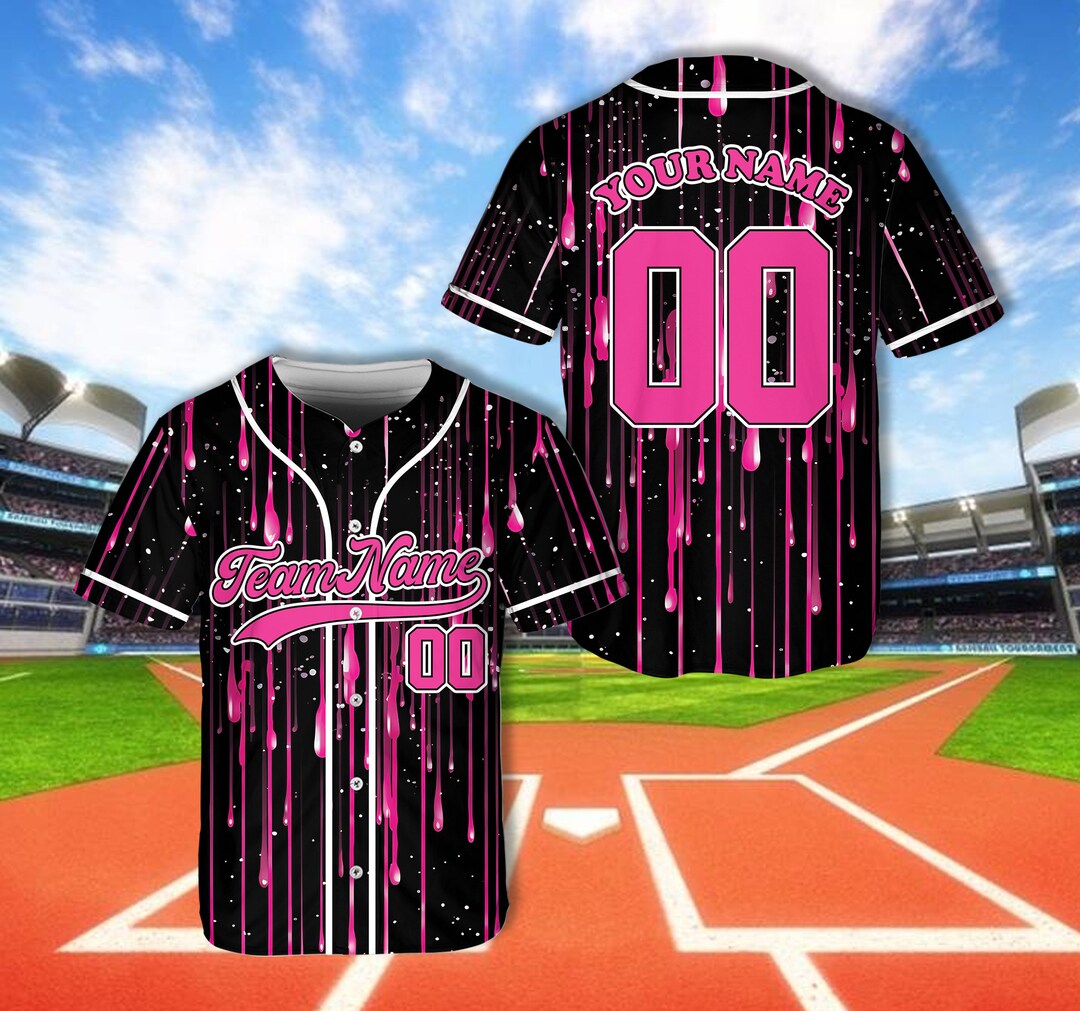 Personalized Color Dripping Baseball Jersey Custom Name Number Youth ...