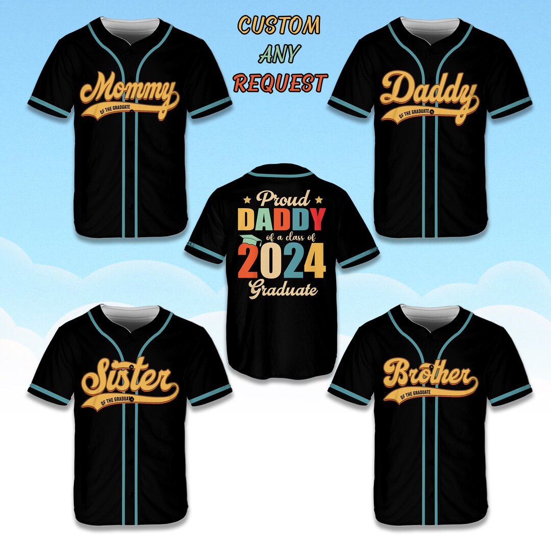 Custom Graduation Baseball Jersey Personalized Senior Class of 2024 ...
