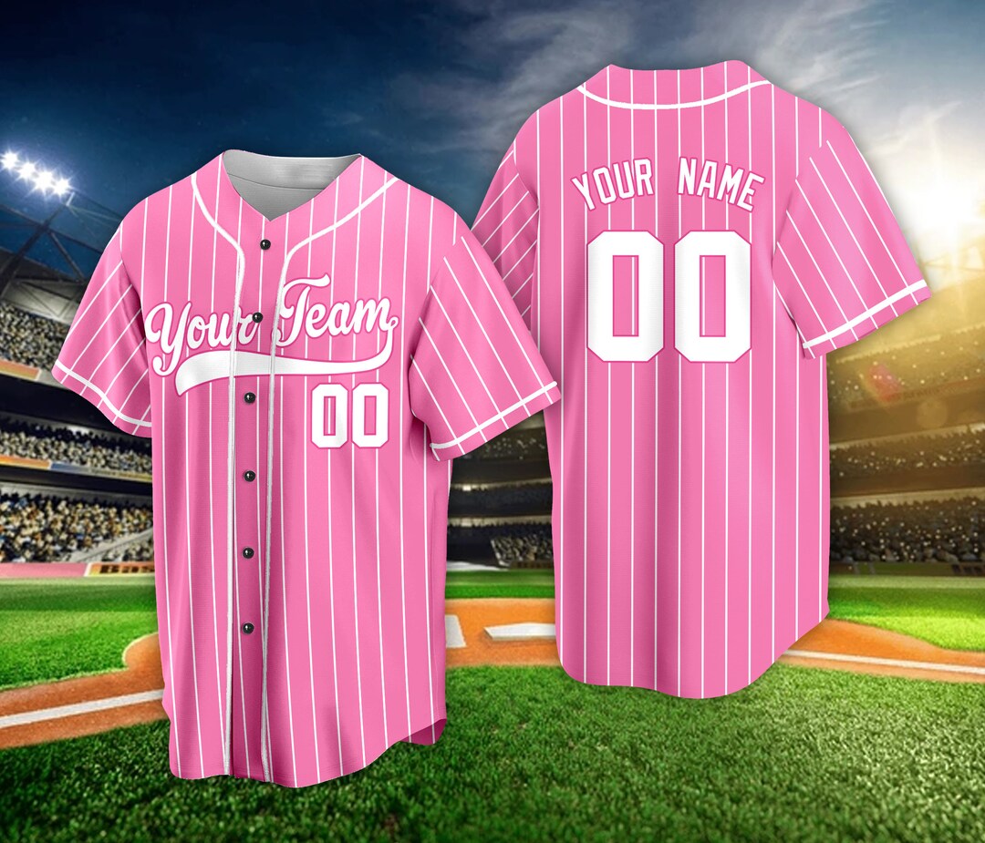 Custom Stripe Line Jersey Color Baseball Jersey Personalized Baseball ...