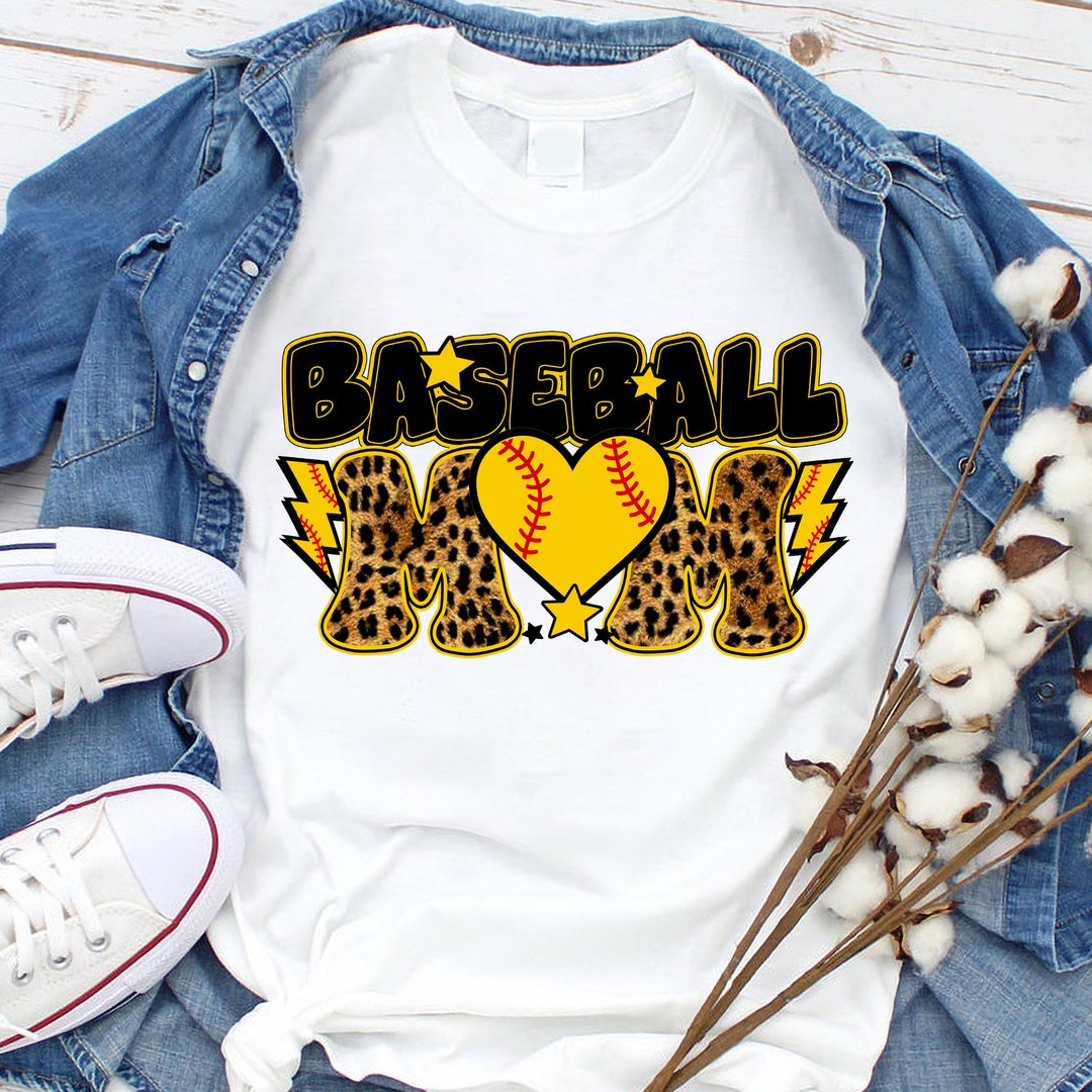 Leopard Softball Mom Shirtlightning Bolt Softball - Etsy