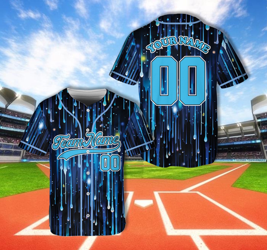 Personalized Color Dripping Baseball Jersey Custom Name Number Youth ...