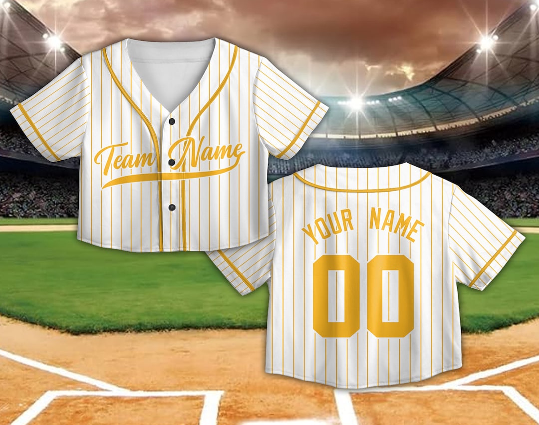 Personalized American Baseball Team Jersey Custom Crop Top Jersey ...