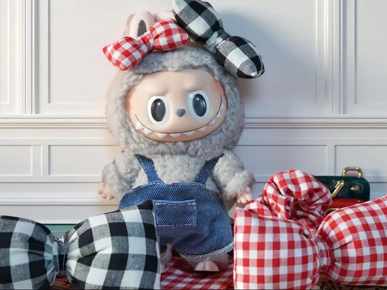 Labubu Sewing Pattern PDF | Cute Clothes & Jumpsuit and Bow Tutorial ...