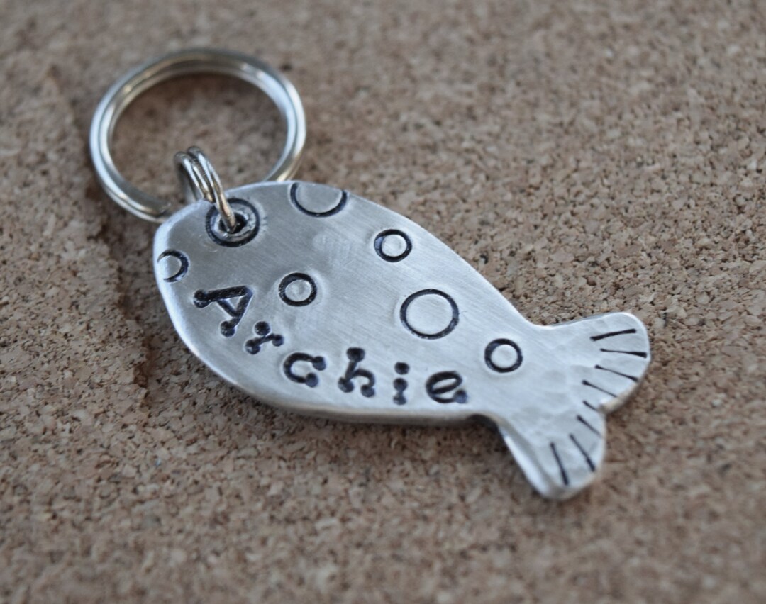 Custom Pet Id Tag / Fish Shape Light Weight Cat, Kitten, Pet Tag ...