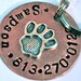 Custom Pet Id Tag / Perfect Paw 1inch Copper and Sterling Dog Tag ...